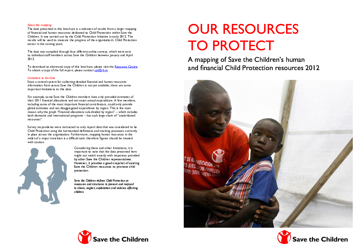 Our Resources to Protect: Mapping of Save the Children’s Human and ...